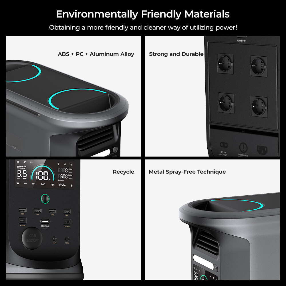 Ampace Andes 1500 Portable Power Station with 1462Wh LiFePO4 Battery