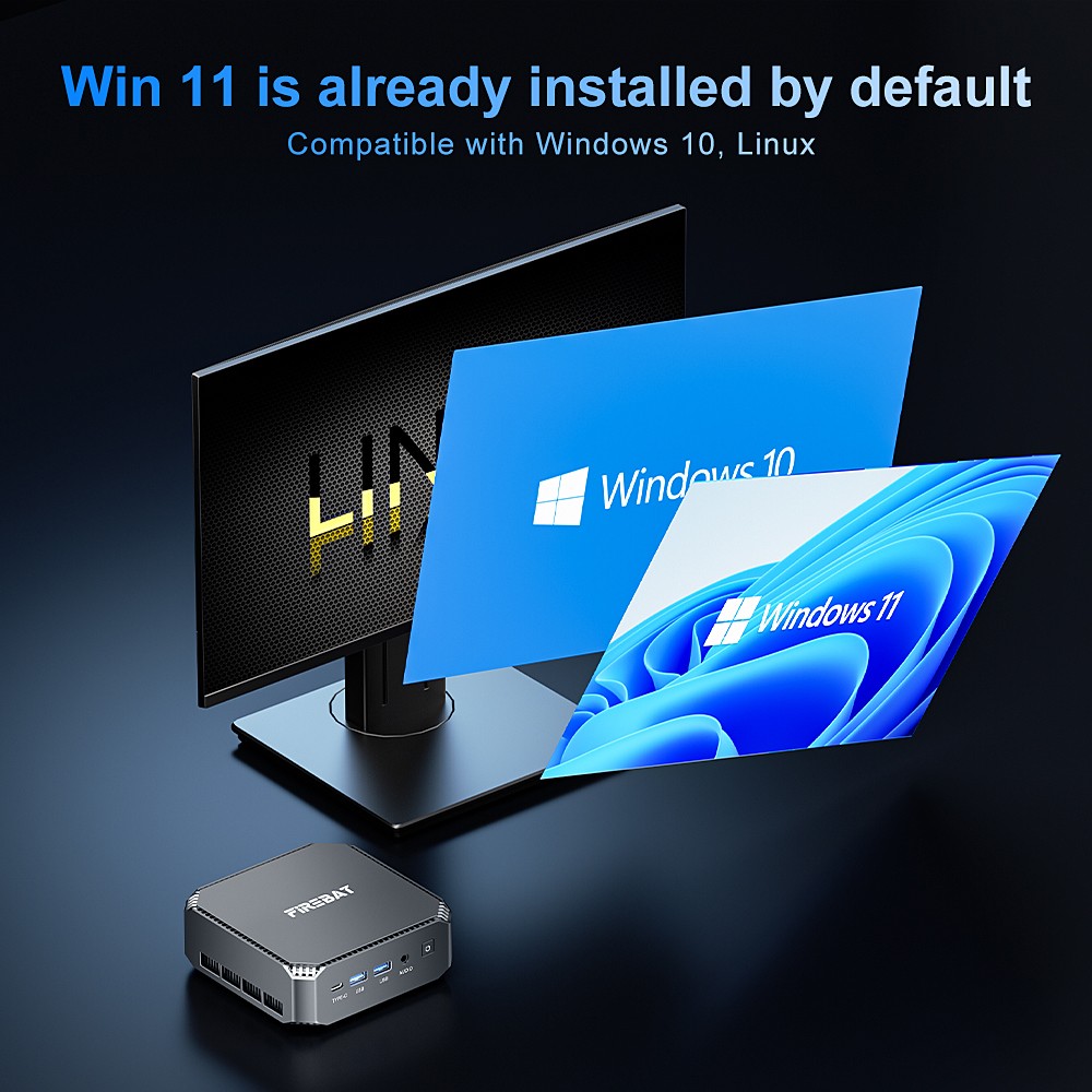 FIREBAT A6 Mini PC AMD R7 6800H 16GB 512GB