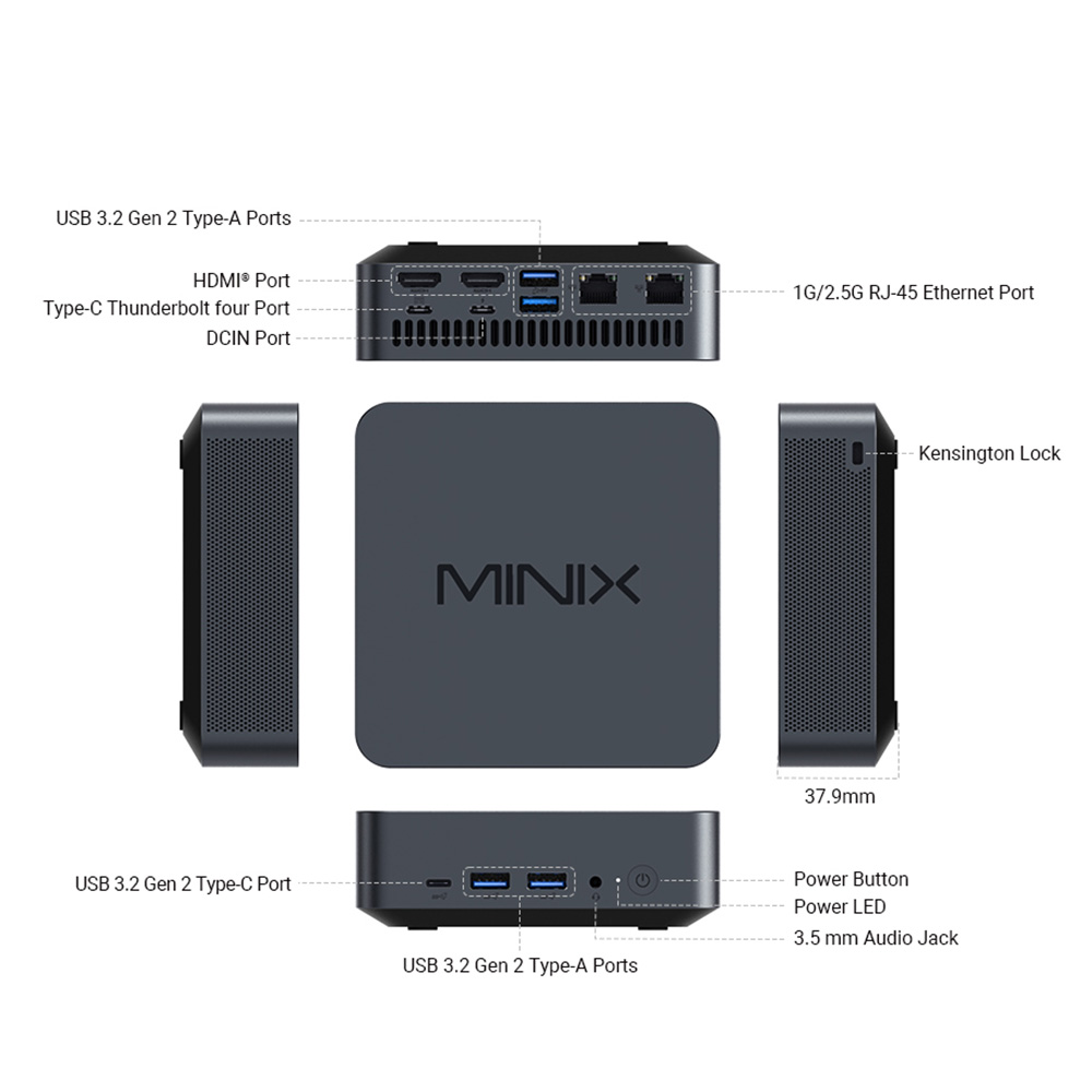 MINIX NGC N713 Mini PC i7-13620H 32GB 1TB EU/US/UK Plug