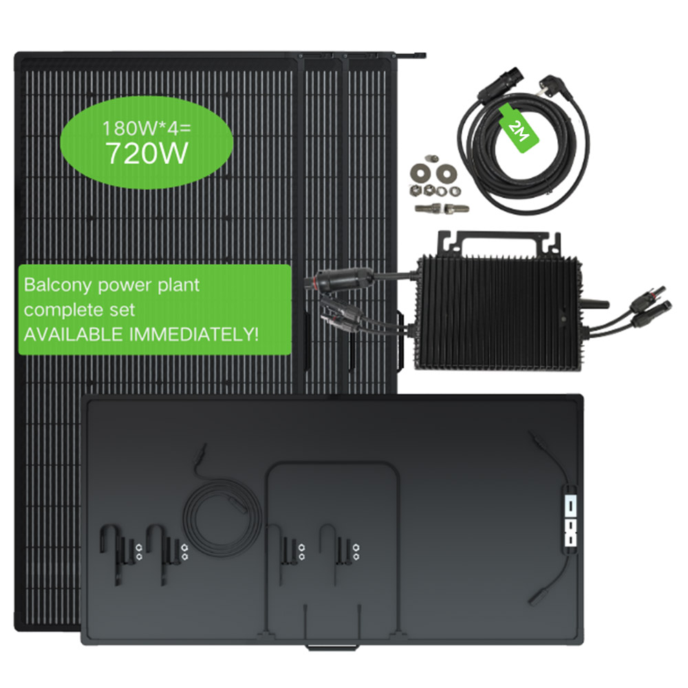 LANPWR 800W Balcony Solar Power Station with Inverter and Solar Panels ...