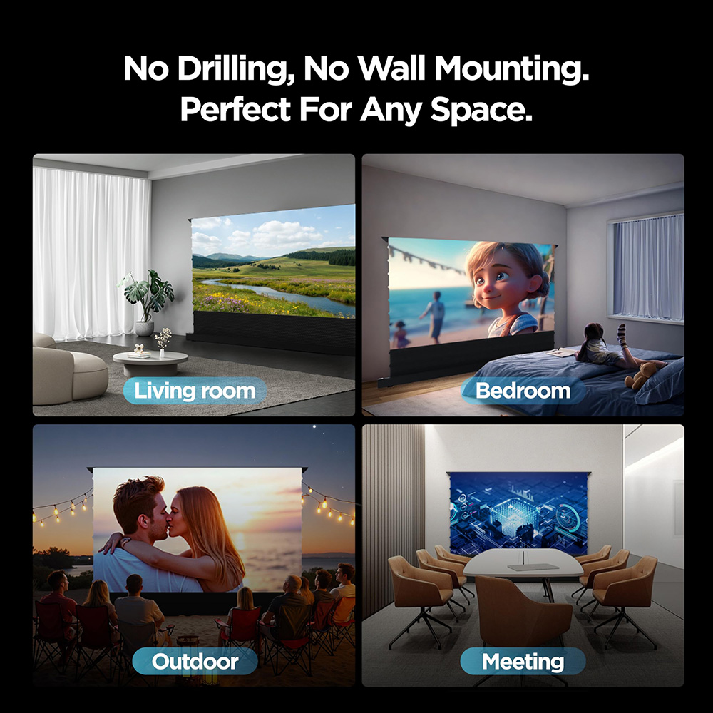 120 inch Motorized Floor Rising ALR Projection Screen | Europe