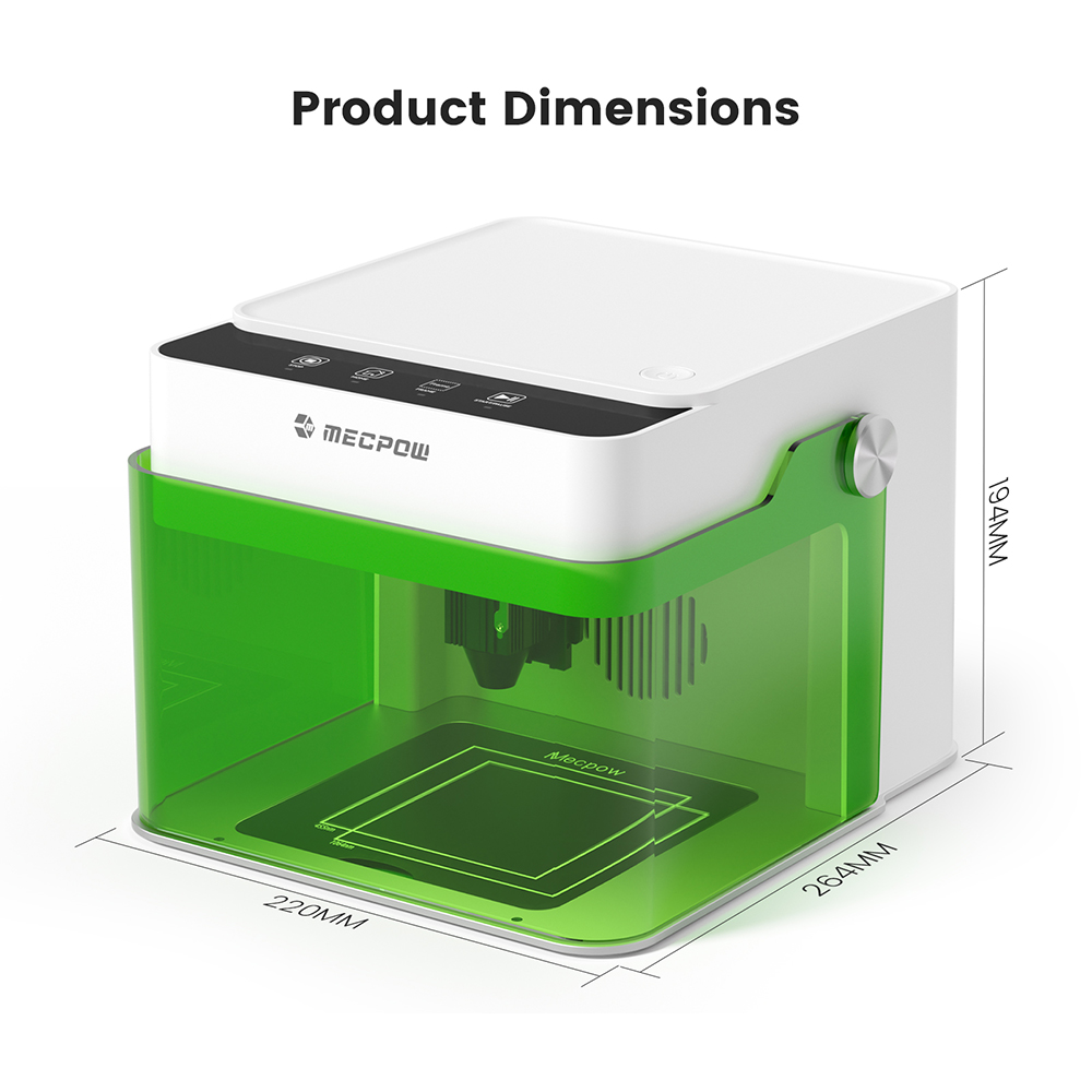 Mecpow M1 5W Laser Engraver with 1.2W IR Module & Fume Extractor – FDA ...