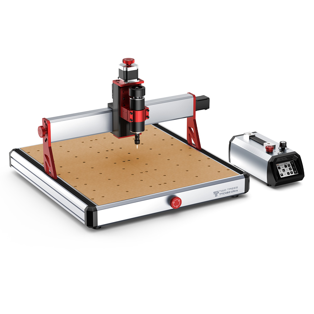 TWO TREES TTC450 Ultra CNC Router Machine + Air Cooling Kit + Wood ...