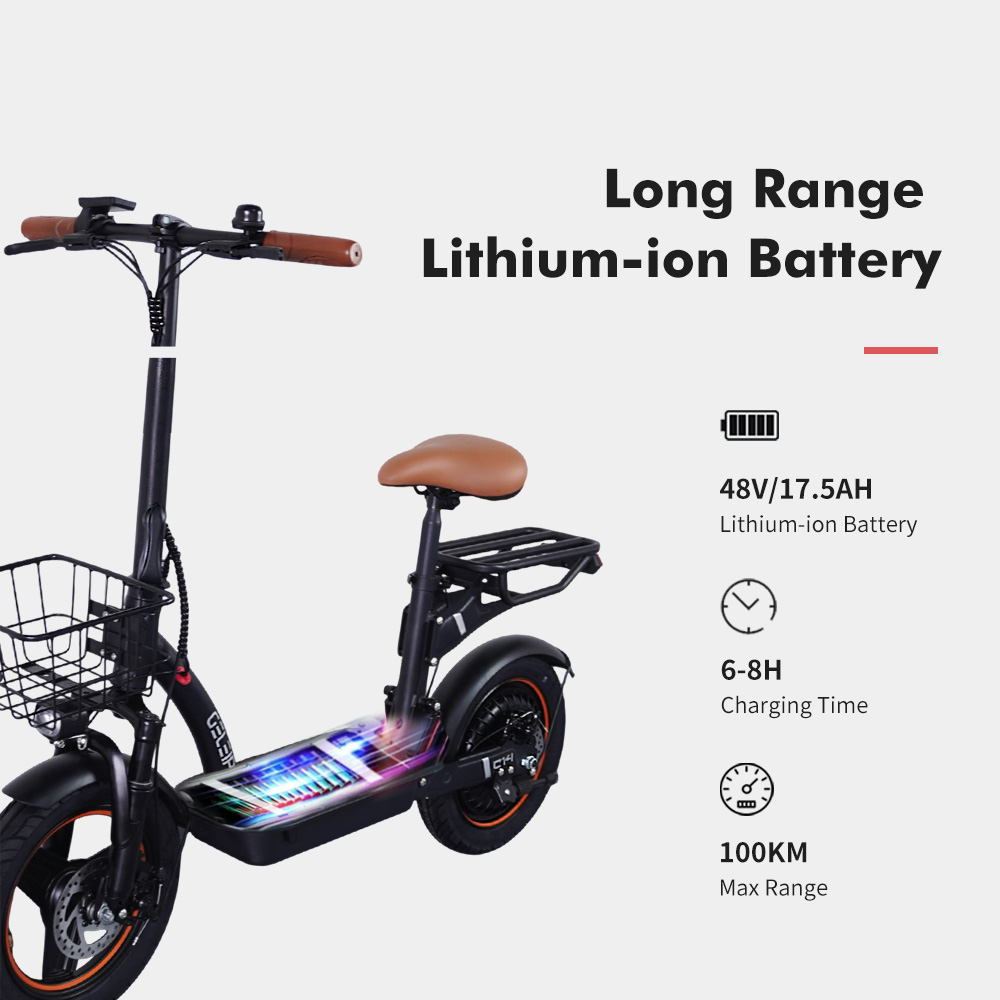GELEIPU C14 Electric Scooter with Seat 500W 48V 17.5Ah 25km/h