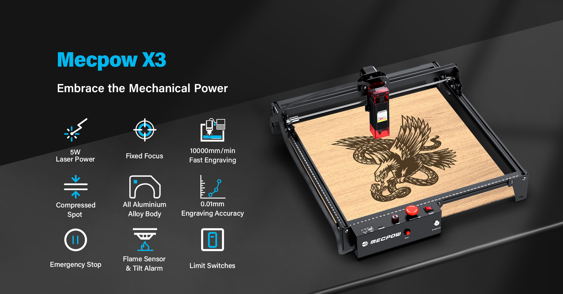 Mecpow X3 and X3 Pro Laser Engravers Sale - Geekbuying.com