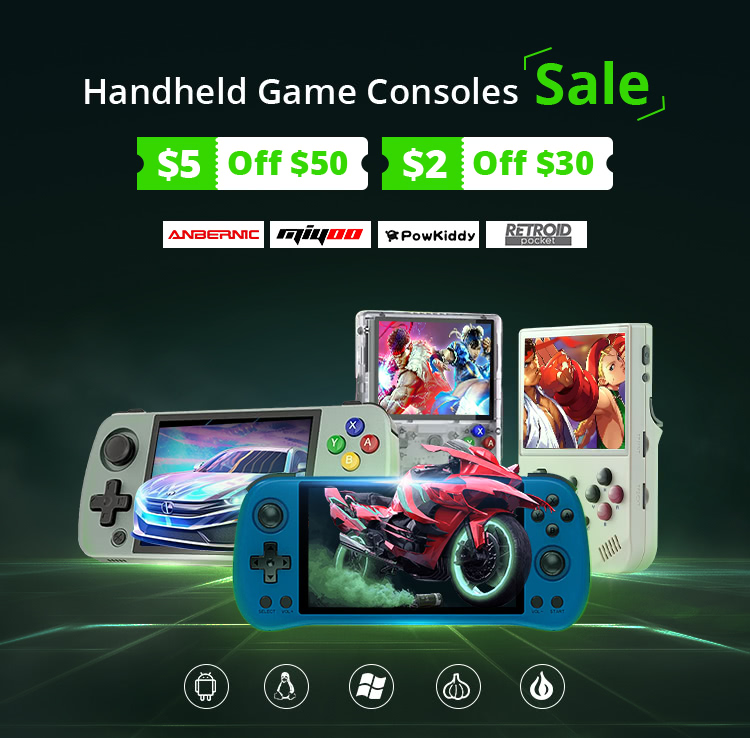 Handheld Game Consoles Sale, $5 Off $50, Anbernic Miyoo Hot Deals ...