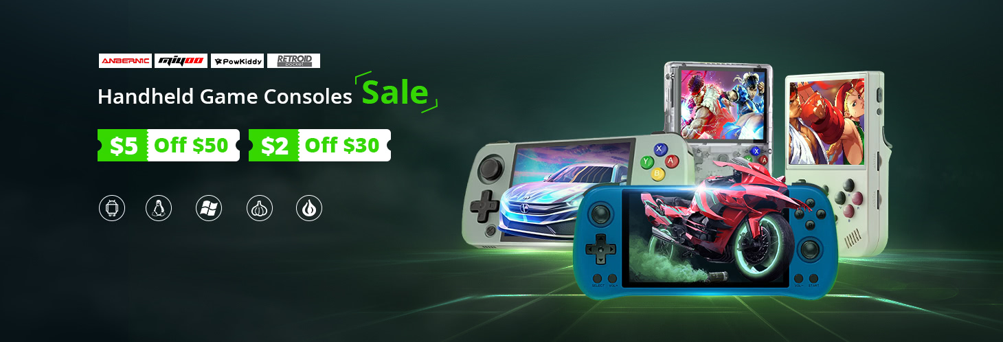 Handheld Game Consoles Sale, $5 Off $50, Anbernic Miyoo Hot Deals ...