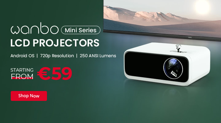 Wanbo Mini Series Global Launch, from 59€, Android OS, 250ANSI, 720P ...