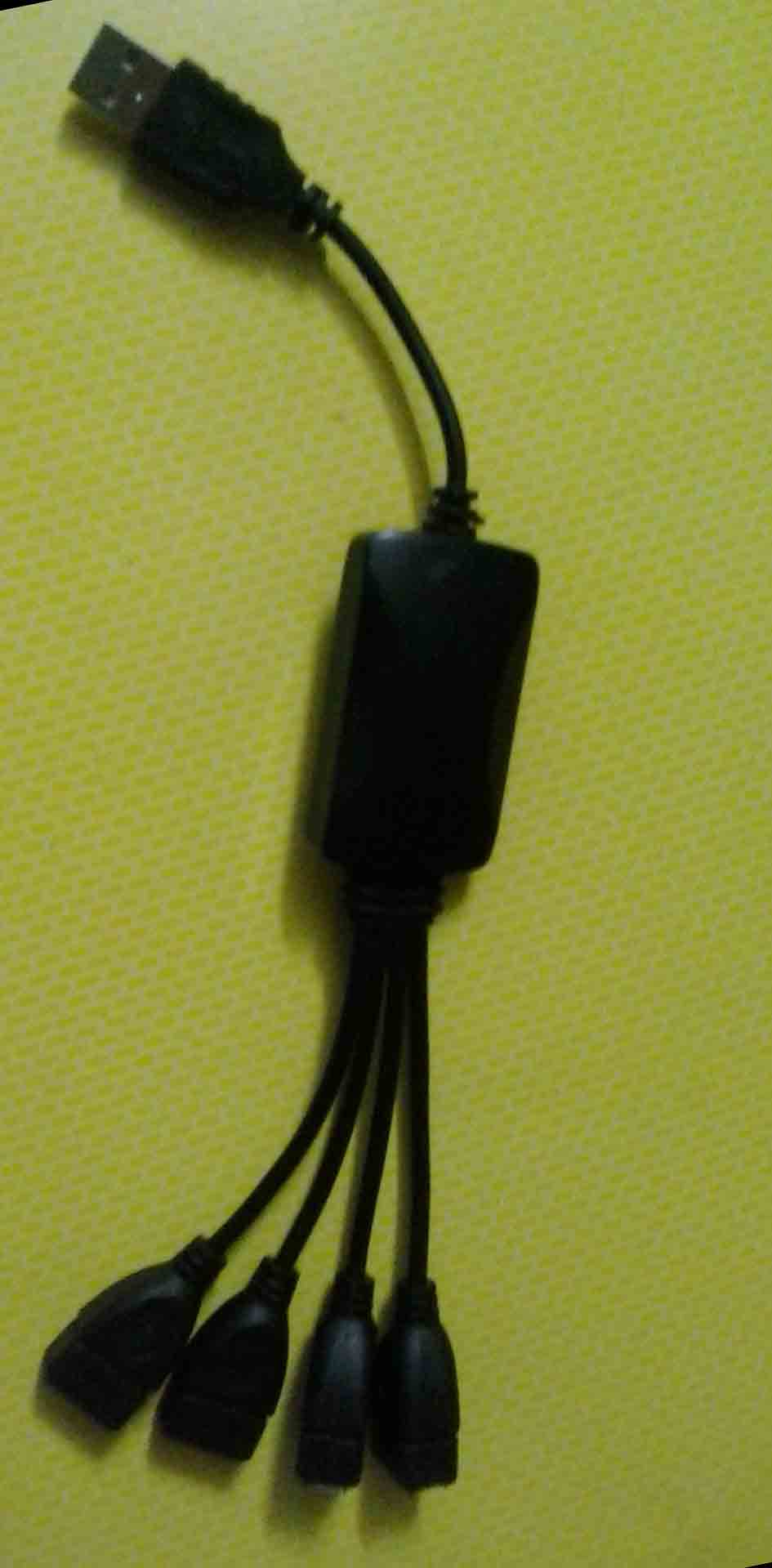 4 Port Octopus USB 2.0 Hub Sharing Switch Converter Adpter for PC