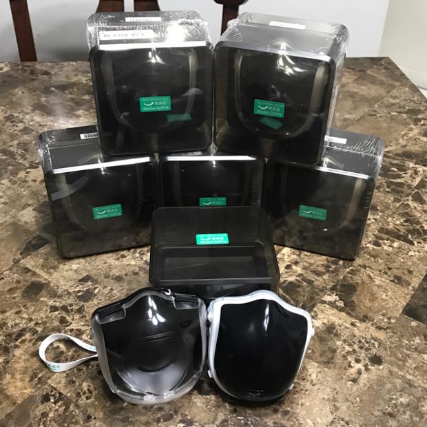 3PCS Q5 Pro Reusable Smart Electric Air Filter N95 Face Mask Black