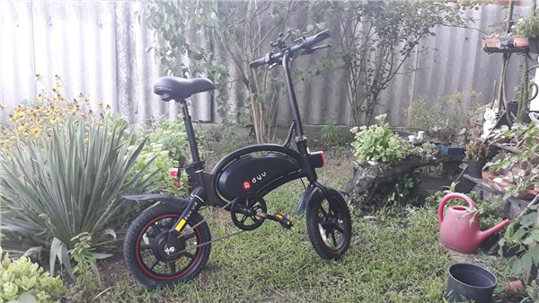 DYU D3 Plus Folding Moped Electric Bike 14 Inch Black