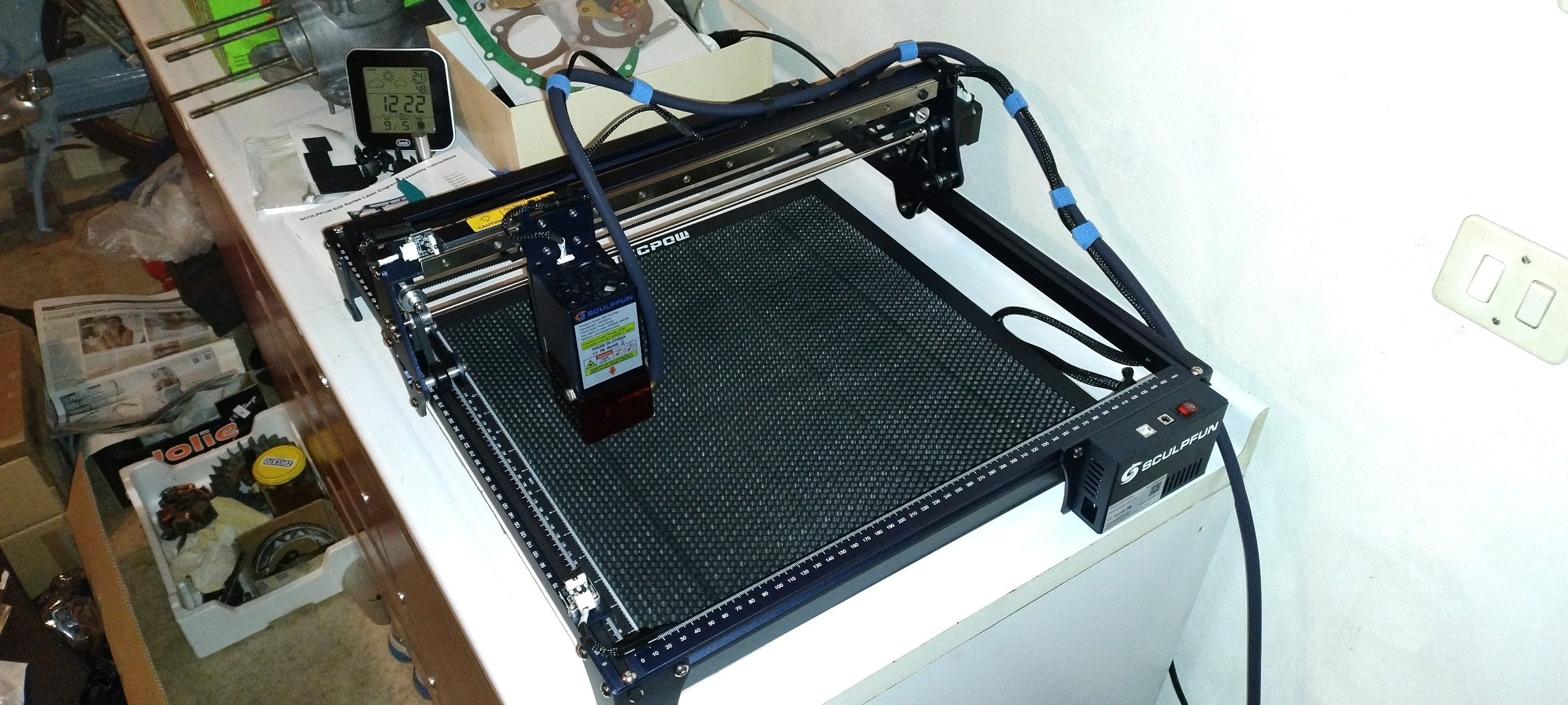 SCULPFUN S30 Pro Max 20W Laser Cutter with Auto Air Assist Air Pump ...