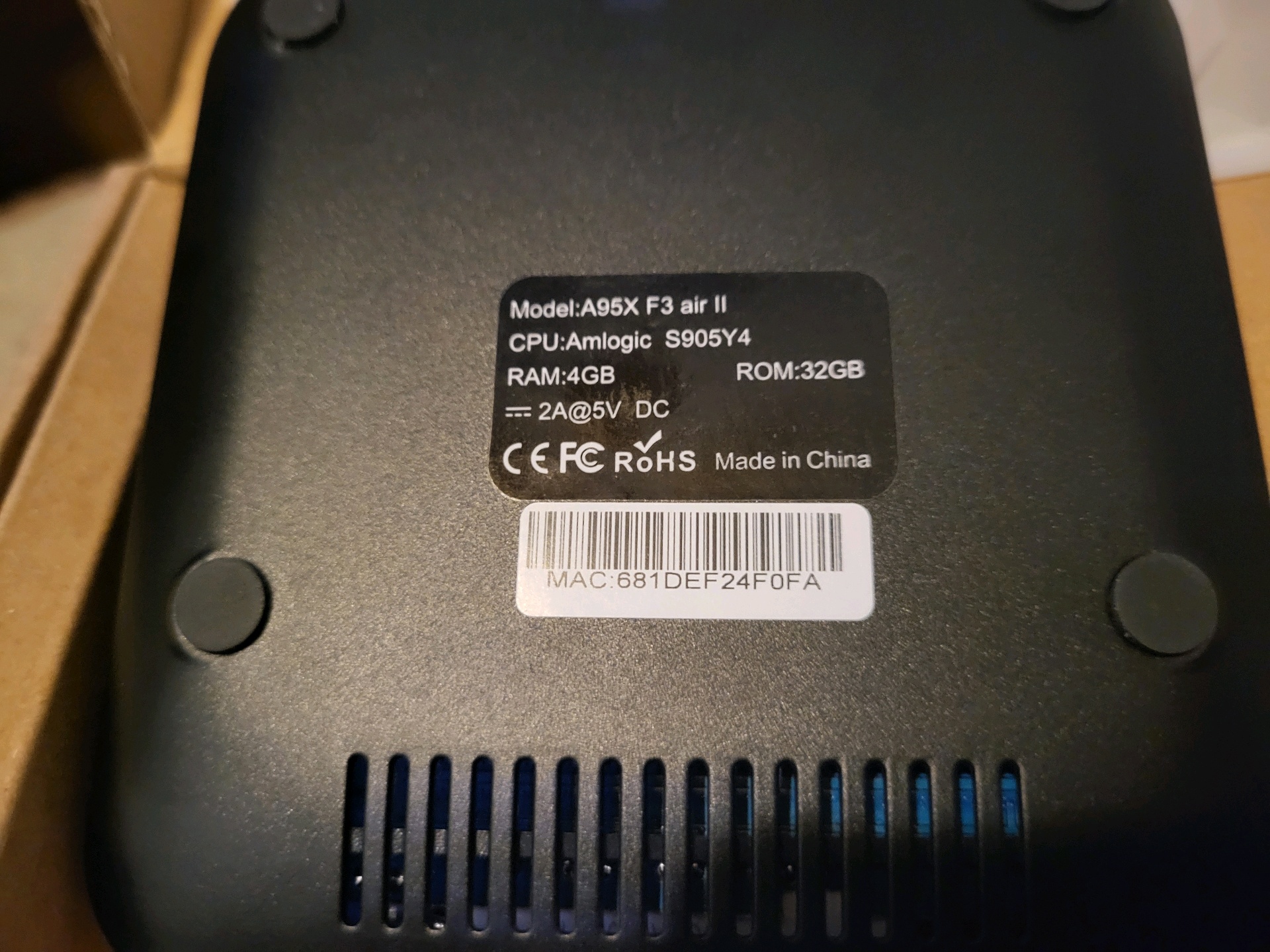A95X F3 Air II TV BOX 4GB RAM 32GB ROM