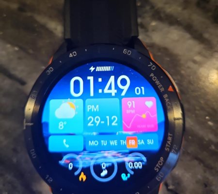 FOSSiBOT VIRAN W101 Smartwatch AMOLED Display GPS Blood Pressure Black