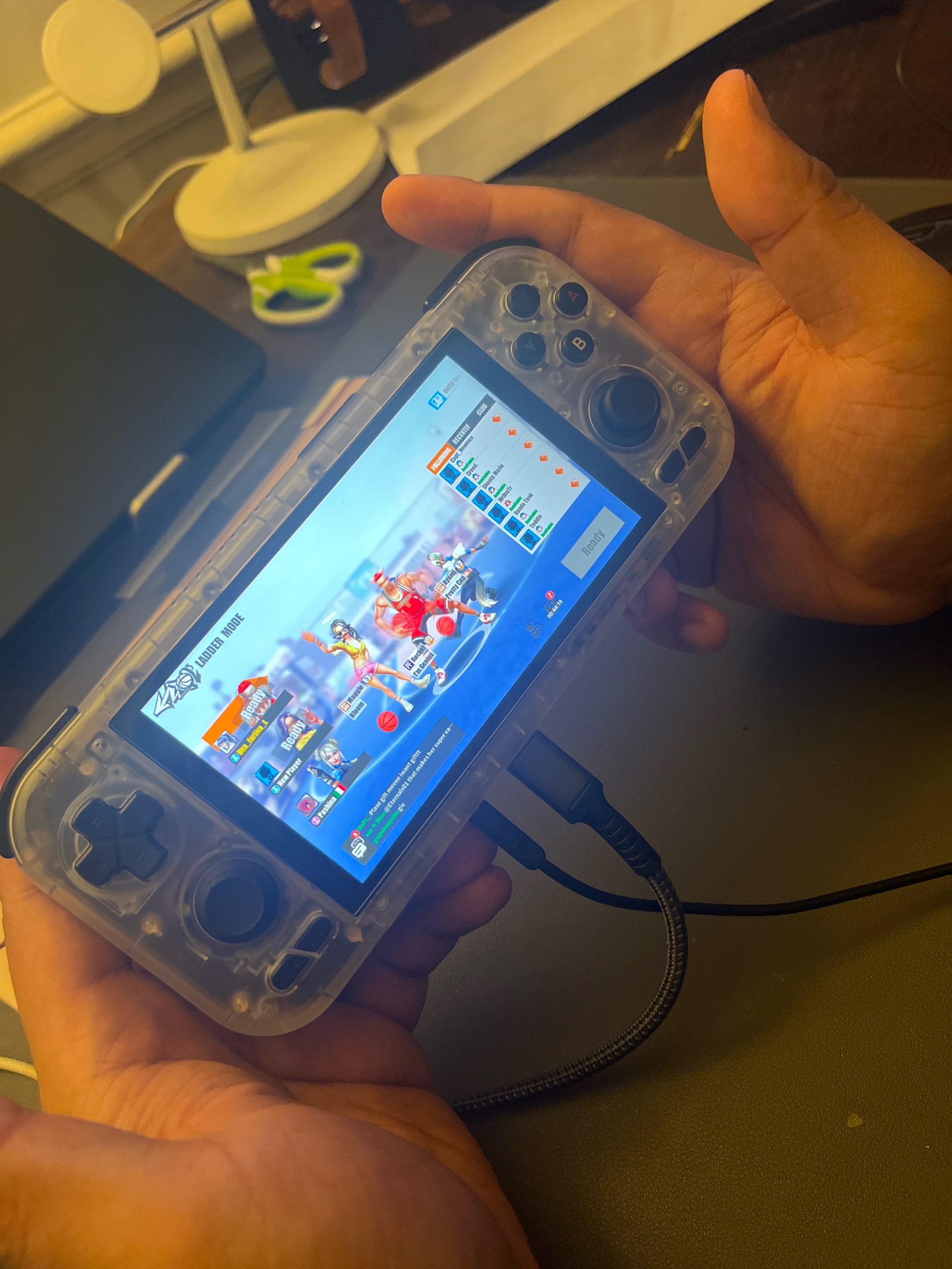 Retroid Pocket 4 Pro Game Console - Transparent White