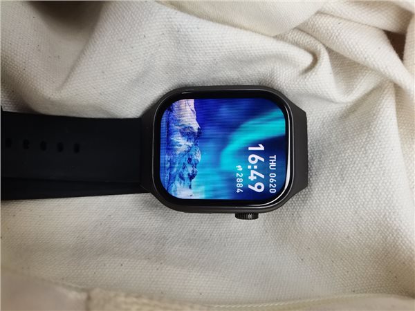 T15 Plus Touch Screen Smartwatch Silver Frame Leather Strap