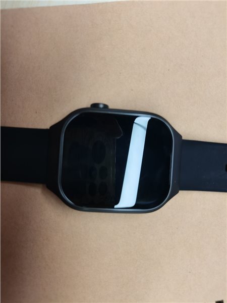 T15 Plus Touch Screen Smartwatch Silver Frame Leather Strap